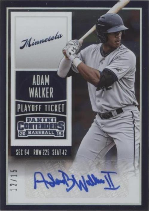 2015 Panini Contenders - Prospect Ticket Playoff Ticket #2 Adam Walker ...