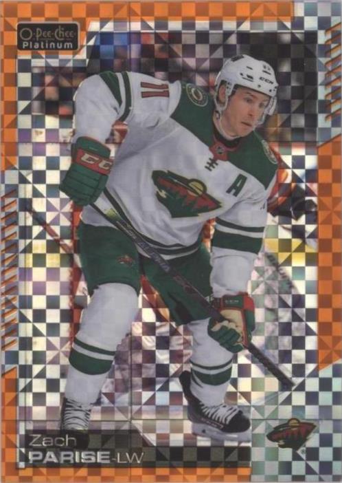 2020-21 O-Pee-Chee Platinum - Orange Checkers #66 Zach Parise /25 for ...