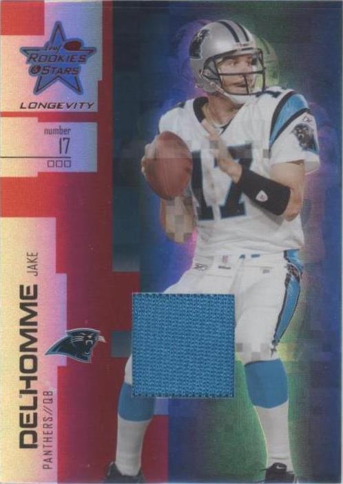 2007 Leaf Rookies & Stars Longevity - Ruby Materials #29 Jake Delhomme ...