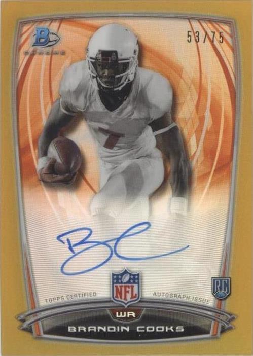 2014 Bowman - Rookie Chrome Refractor Autograph Gold Border #35 Brandin ...