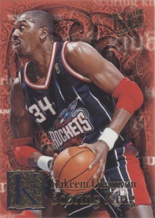1996-97 Fleer Ultra - Scoring King Hakeem Olajuwon #10 for sale online ...