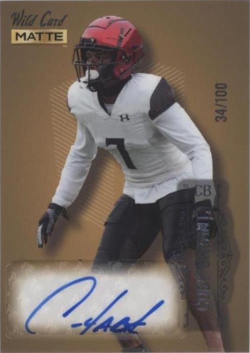 2022 Wild Card MATTE - Autographs Coby Bryant Gold-Silver Foil /100 (AU ...