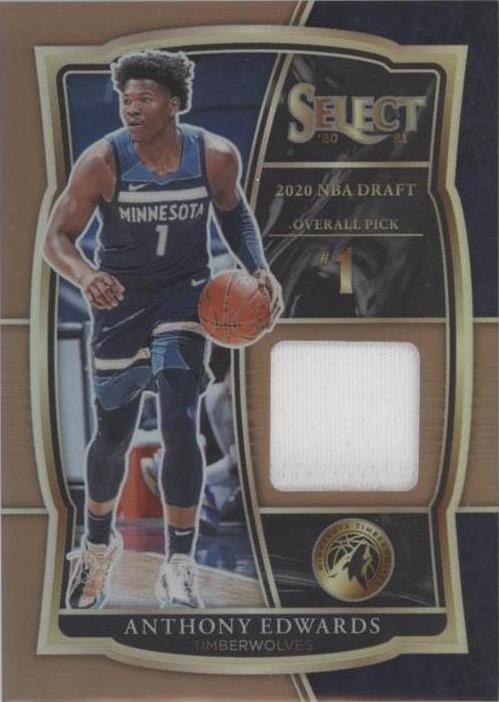 2020-21 Panini Select - Draft Selections Memorabilia Copper Prizm #DS-EDW Anthony Edwards /49 ...