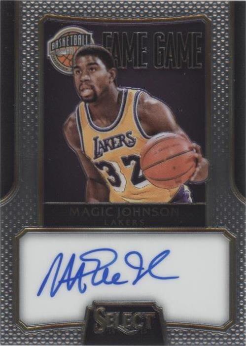 2014-15 Panini Select - Fame Game Autographs #FG-MJ Magic Johnson /60 ...
