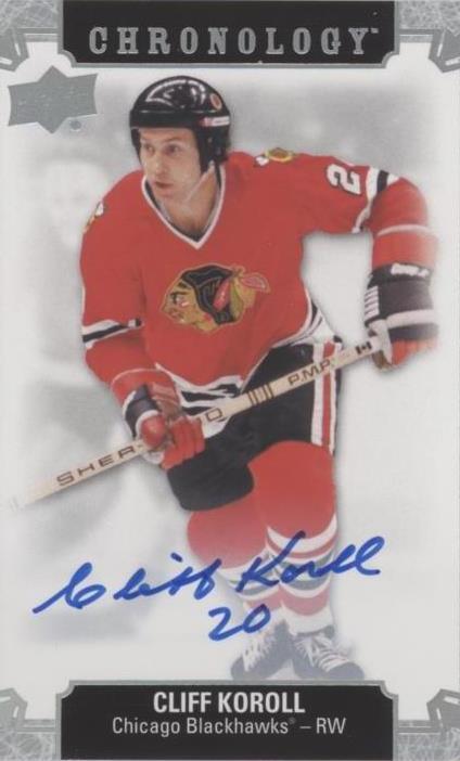 2018-19 Upper Deck Chronology - Franchise History Autographs #FH-CH-CK Cliff Koroll (AU) for ...