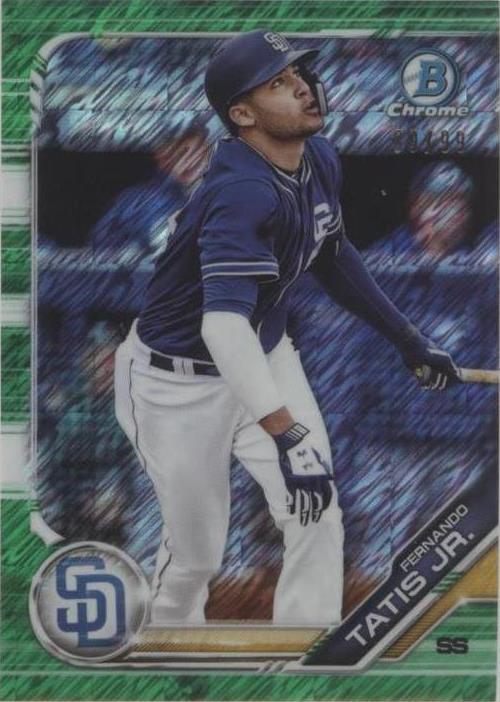 2019 Bowman - Chrome Prospects Green Shimmer Refractor #BCP-25 Fernando ...