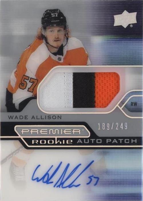 2021-22 Upper Deck Premier - Acetate Rookie Auto Patch Wade Allison #AR ...