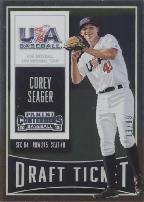 2015 Panini Contenders - Draft Ticket #2 Corey Seager /99 (RC) for sale ...