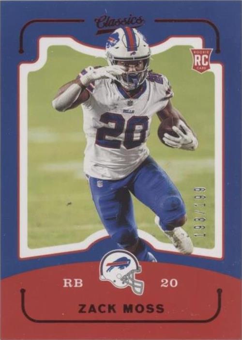 2020 Panini Chronicles - Classics Red #CL-28 Zack Moss /199 (RC) for ...
