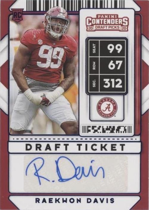 2020 Panini Contenders Draft Picks - College Ticket Autographs Draft ...