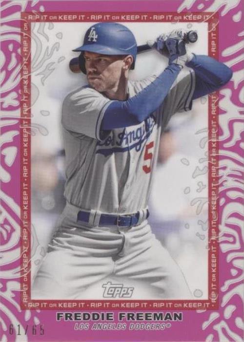 2022 Topps Rip - Freddie Freeman #35 Fuchsia Ripped /65 for sale online ...