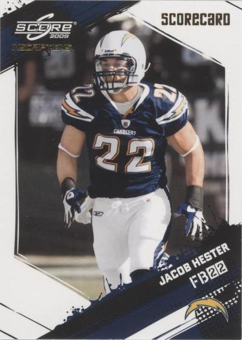 2009 Score Inscriptions - Scorecard #241 Jacob Hester /50 for sale ...