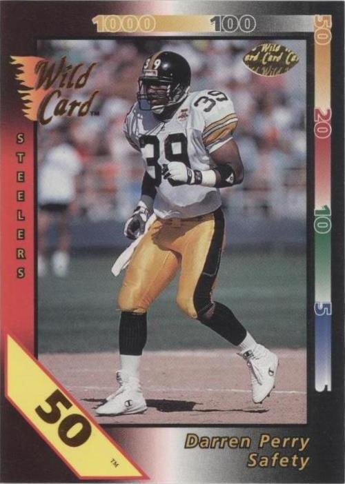 1992 Wild Card - Red Hot Rookies Darren Perry #25 50 Stripe (RC) for ...