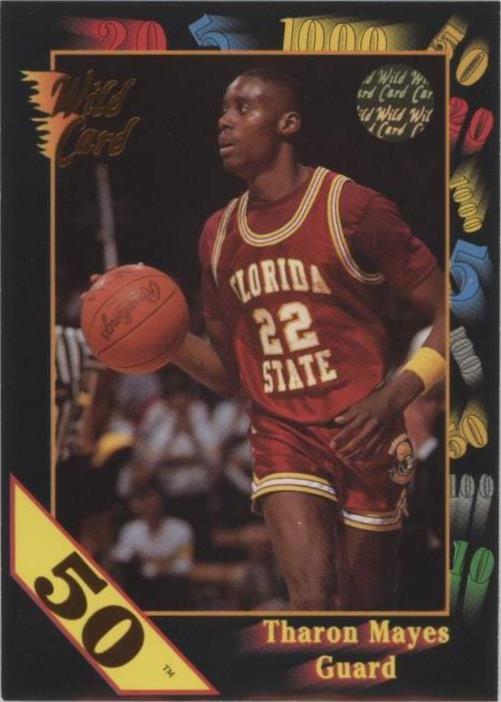 1992 Wild Card Collegiate - 50 Stripe #110 Tharon Mayes (RC) for sale ...