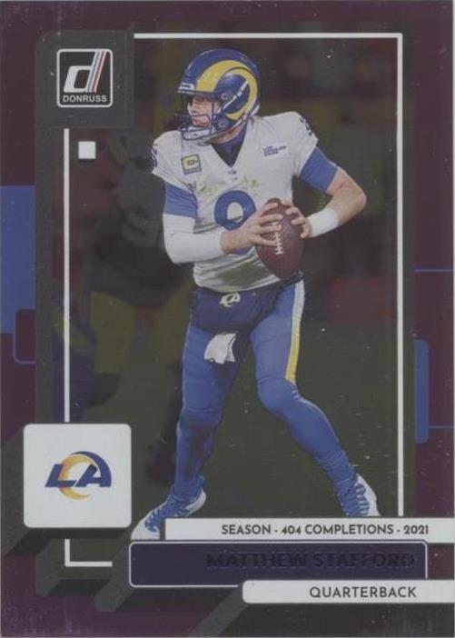 2022 Panini Donruss - Season Stat Line #17 Matthew Stafford /404 for ...