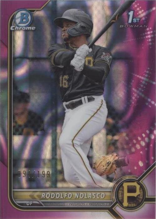 2022 Bowman - Chrome Prospects Rodolfo Nolasco #BCP-69 Fuchsia Lava ...