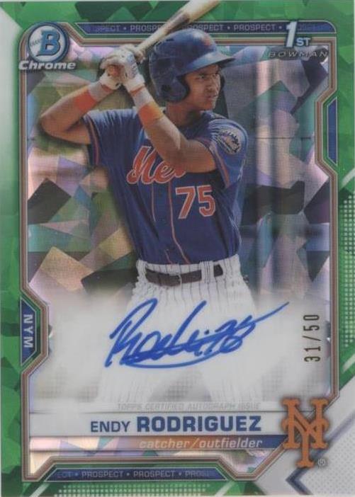 2021 Bowman Sapphire Edition - Chrome Prospects Autograph Green ...
