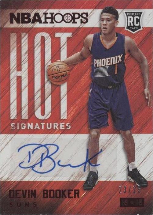 2015-16 Panini NBA Hoops - Hot Signatures Devin Booker #HS-DB Red /25 ...