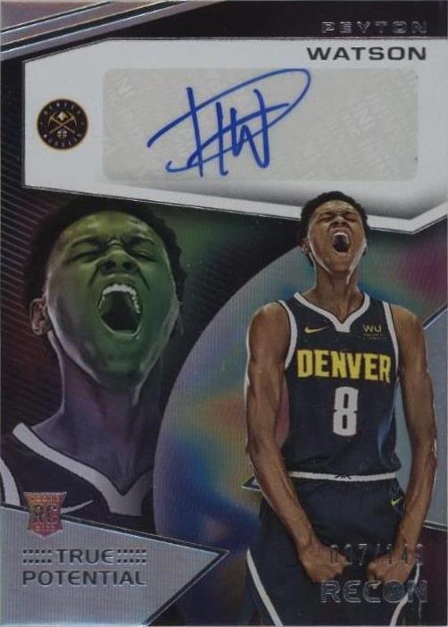 2022-23 Panini Recon - True Potential Signatures #TPS-PYW Peyton Watson ...