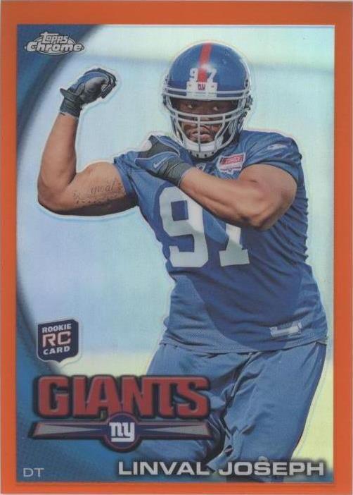 2010 Topps Chrome - Orange Refractor #C22 Linval Joseph (RC) for sale ...
