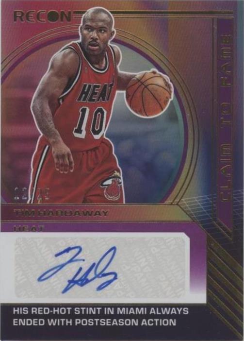 2022-23 Panini Recon - Claim to Fame Signatures Purple #CFS-TIM Tim ...