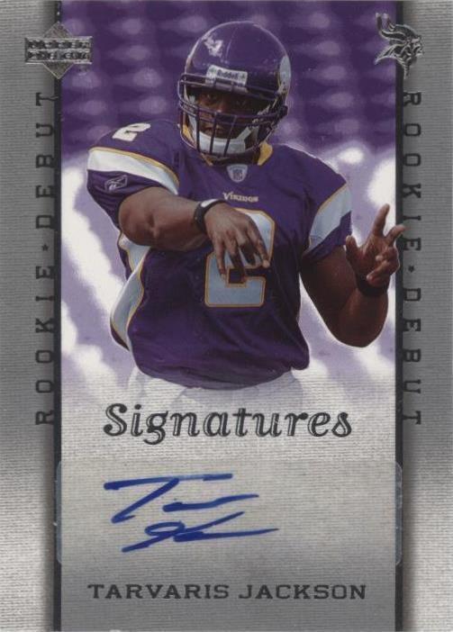 2006 Upper Deck Rookie Debut - Signatures Tarvaris Jackson #255 (AU, RC ...