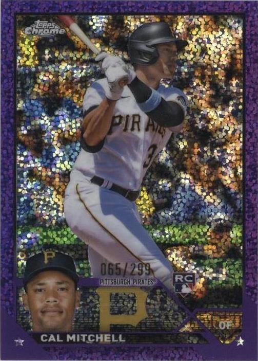 2023 Topps Chrome - Cal Mitchell #108 Purple Speckle Refractor /299 (RC ...