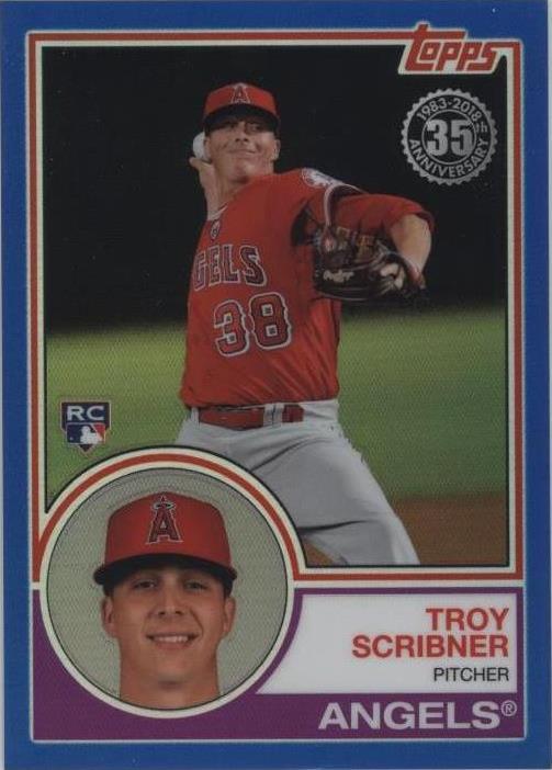 2018 Topps - Silver Pack 1983 Topps Design Chrome Series 2 Blue #88 Troy Scribner /150 (RC) for ...