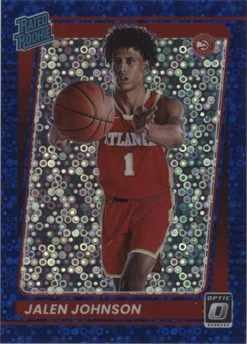 2021-22 Panini Donruss Optic - Rated Rookie Blue Fast Break Prizm #181 Jalen Johnson /50 (RC ...