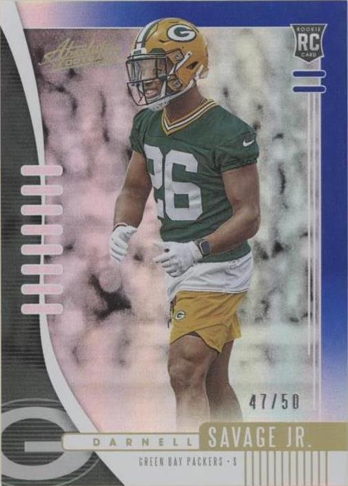 2019 Panini Absolute - Rookie Darnell Savage Jr. #158 Blue Spectrum /50 ...
