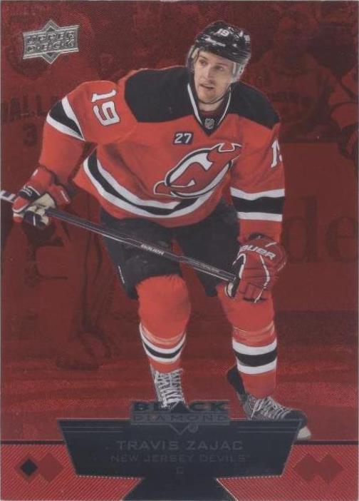 2012-13 Upper Deck Black Diamond - Single Diamond Ruby #87 Travis Zajac ...
