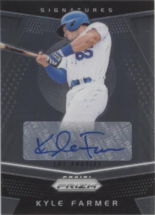 2018 Panini Chronicles - Prizm Signatures #PS-KF Kyle Farmer (AU, RC ...