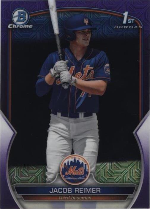 2023 Bowman Chrome - Prospects Jacob Reimer #BCP-181 Purple Mojo ...