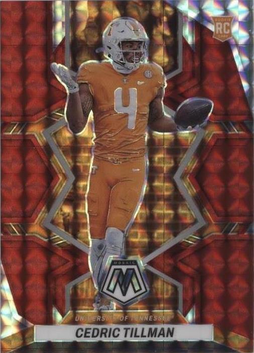 2023 Panini Mosaic Draft Picks - Cedric Tillman #22 Red Mosaic Prizm ...