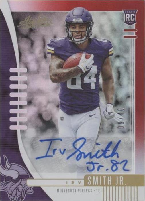 2019 Panini Absolute - Rookie Irv Smith Jr. #121 Spectrum Red Signatures /40 (AU, RC) for sale ...