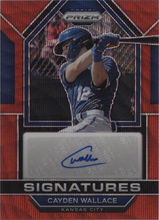 2023 Panini Prizm - Signatures Cayden Wallace #SIG-CW Ruby Wave Prizm ...