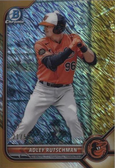 2022 Bowman - Chrome Prospects Adley Rutschman #BCP-29 Gold Shimmer ...