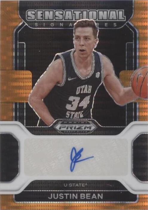 2022-23 Panini Prizm Draft Picks - Sensational Signatures Orange Pulsar Prizm #SS-JBE Justin ...