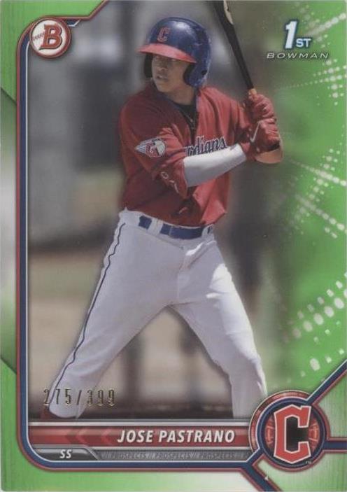 2022 Bowman - Prospects Jose Pastrano #BP-21 Neon Green Border /399 (RC ...