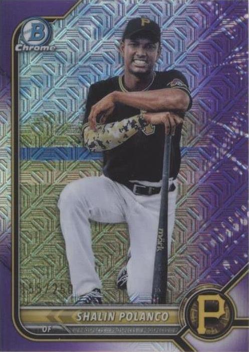 2022 Bowman - Chrome Prospects Shalin Polanco #BCP-145 Purple Mojo Refractor /250 (RC) for sale ...