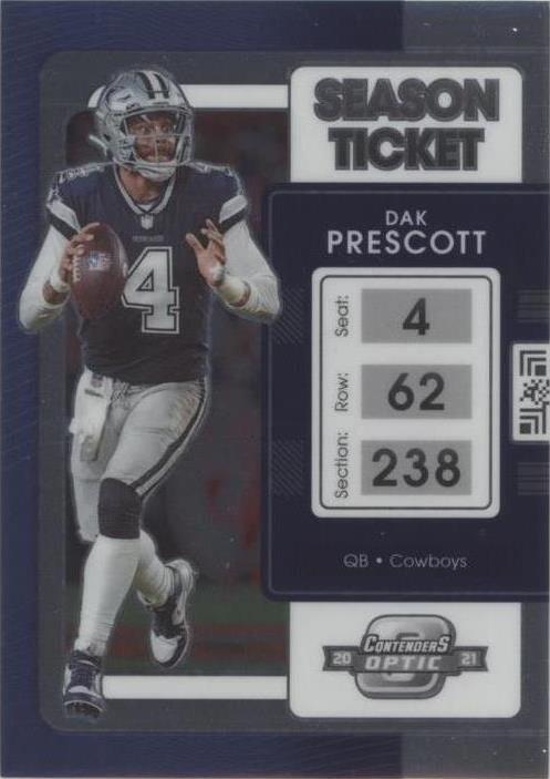 2021 Panini Contenders Optic - Season Ticket #11 Dak Prescott for sale ...