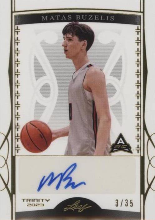 2022-23 Leaf Trinity - Gold #BA-MB1 Matas Buzelis /35 (AU, RC) for sale ...