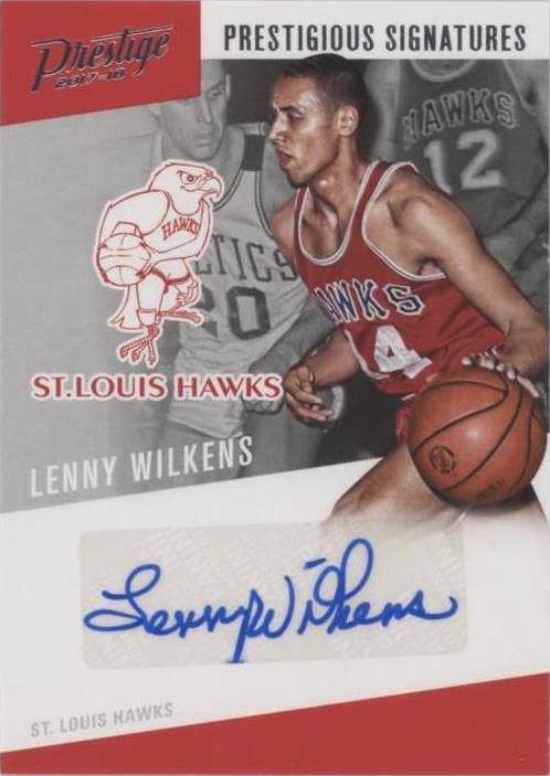 2017-18 Panini Prestige - Prestigious Signatures #PS-LWK Lenny Wilkens ...