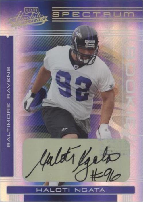 2006 Playoff Absolute Memorabilia - Rookie Haloti Ngata #212 Spectrum Gold Autographs /50 (AU ...