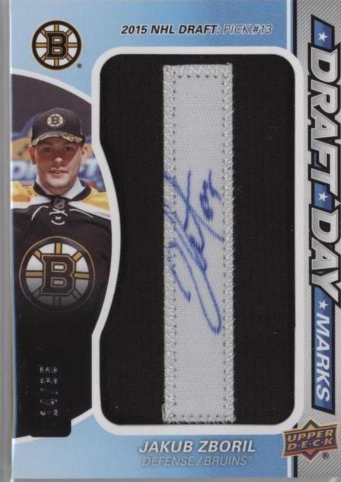 2018-19 Upper Deck SP Game Used - Draft Day Marks Rookies #DDM-JZ Jakub ...