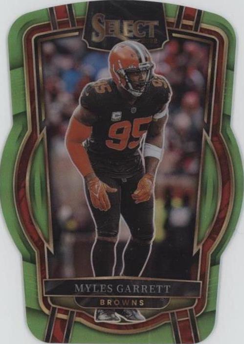 2022 Panini Select - Club Level Myles Garrett #278 Neon Green Prizm Die ...