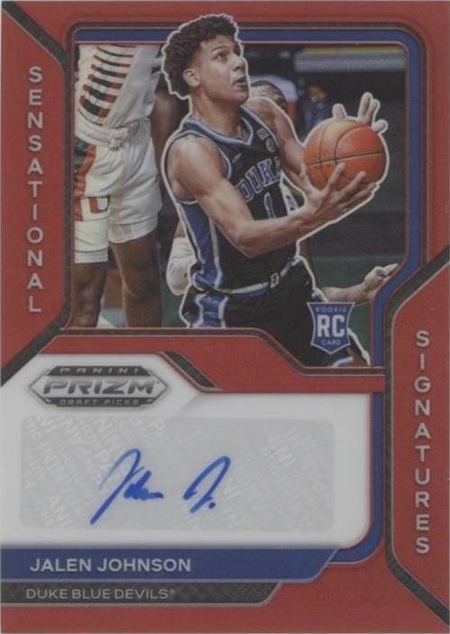 2021-22 Panini Prizm Draft Picks - Sensational Signatures Red Prizm #SS-JJO Jalen Johnson /49 ...