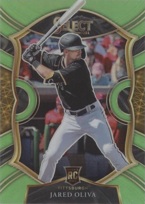 2021 Panini Select - Concourse Neon Green Prizm #77 Jared Oliva /99 (RC ...
