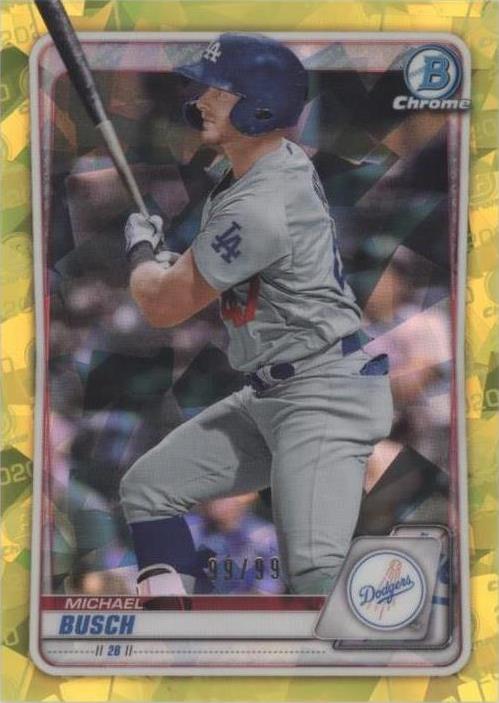 2020 Bowman Chrome Draft Sapphire Edition - Yellow #BD-42 Michael Busch ...