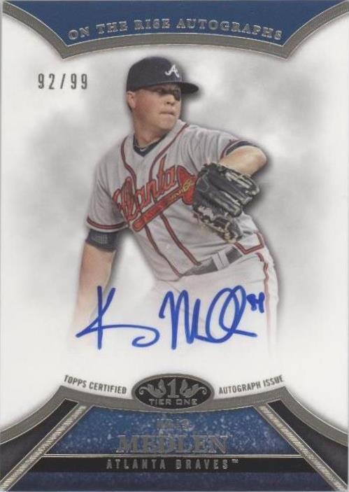 2013 Topps Tier One - On the Rise Autograph #ORA-KM Kris Medlen /99 (AU ...